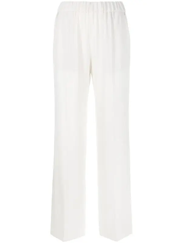 Alberto Biani Cady Elasticated Trousers - White