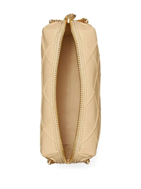 Tory Burch Fleming Leather Quilted Crossbody Bag - White