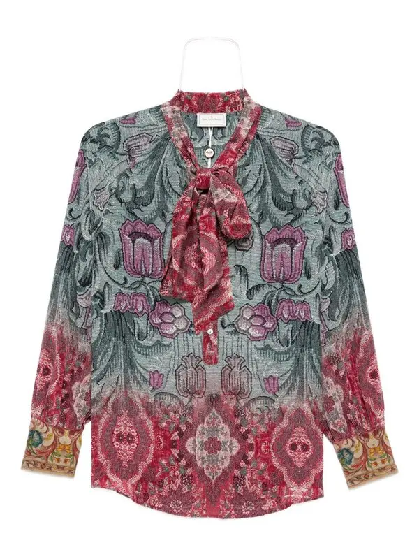PIERRE-LOUIS MASCIA Printed Silk Shirt - Multi