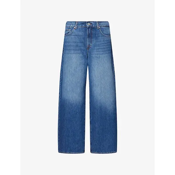7 For All Mankind Bonnie Barrel-leg Denim Jeans - Darkwind