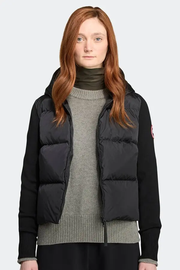 Canada Goose Hybridge® Wide Quilt Knit Hoodie - Black