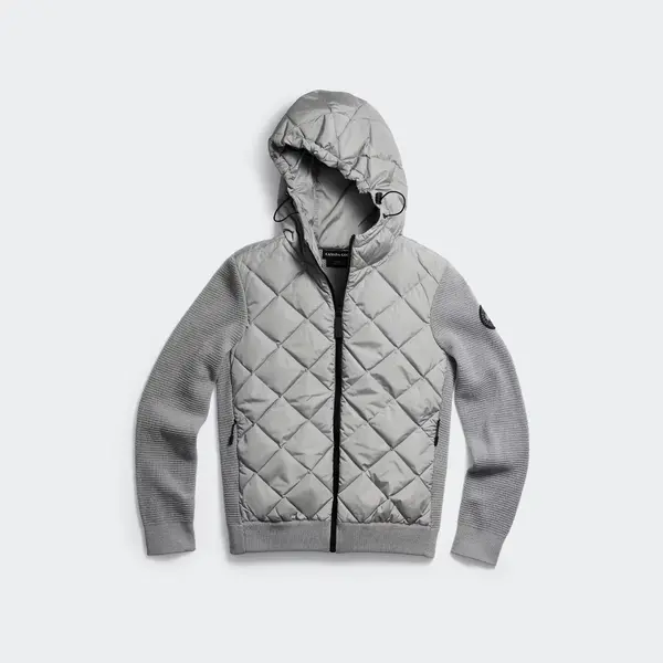 Canada Goose Hybridge Quilted Knit Hoodie - Silver Ore