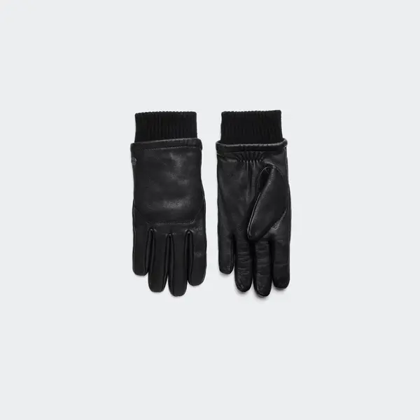 Canada Goose Leather Gloves With Touchscreen Capability - Black