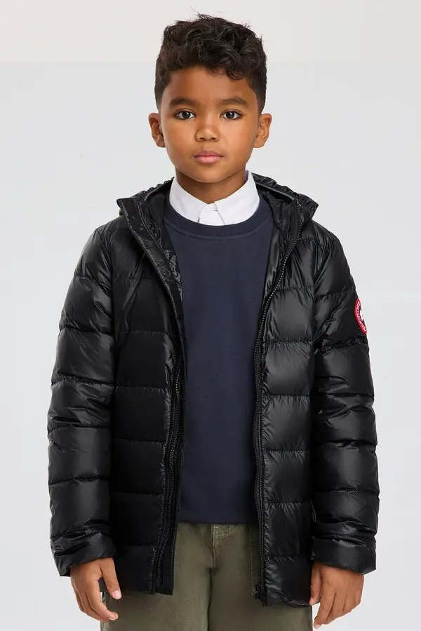 Canada Goose Youth Crofton Hooded Down Jacket - Black