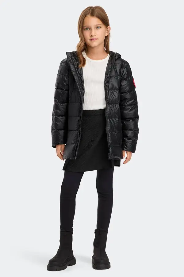 Canada Goose Youth Crofton Hooded Down Jacket - Black