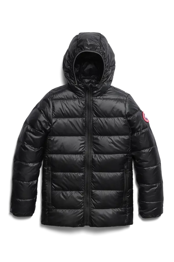 Canada Goose Youth Crofton Hooded Down Jacket - Black