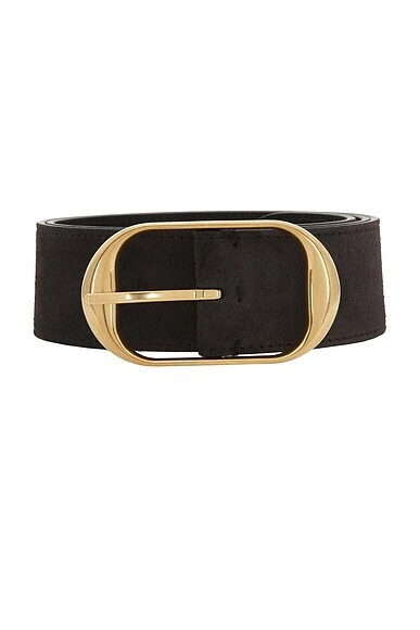 NILI LOTAN Suede Belt - Espresso