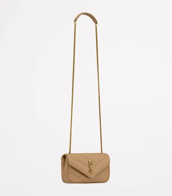 Saint Laurent Mini Loulou Shoulder Bag - Brown