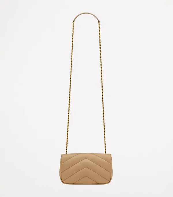 Saint Laurent Mini Loulou Shoulder Bag - Brown