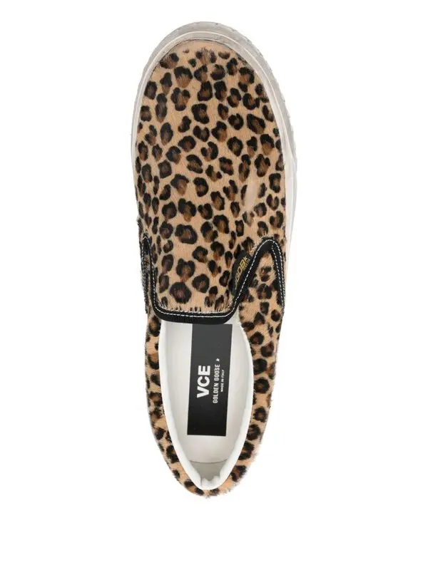 GOLDEN GOOSE Vce Slip-on Leopard Print Trainers