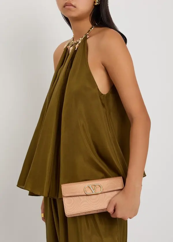 Valentino Garavani Vlogo Moiré Wallet-on-chain