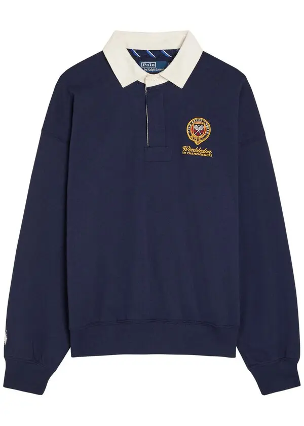 Polo Ralph Lauren Embroidered Cotton Rugby Top - Multicoloured