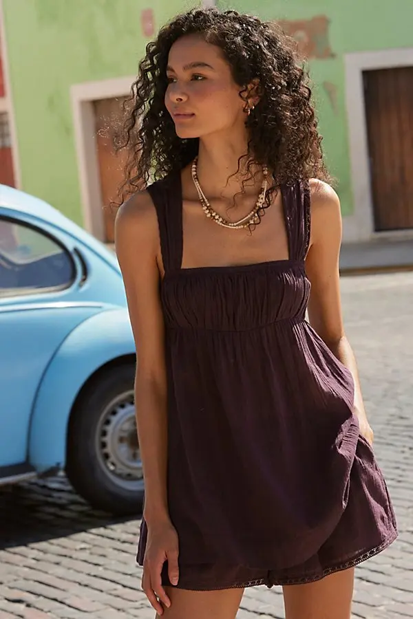 Free People Buttercup Babydoll Set - Fudge