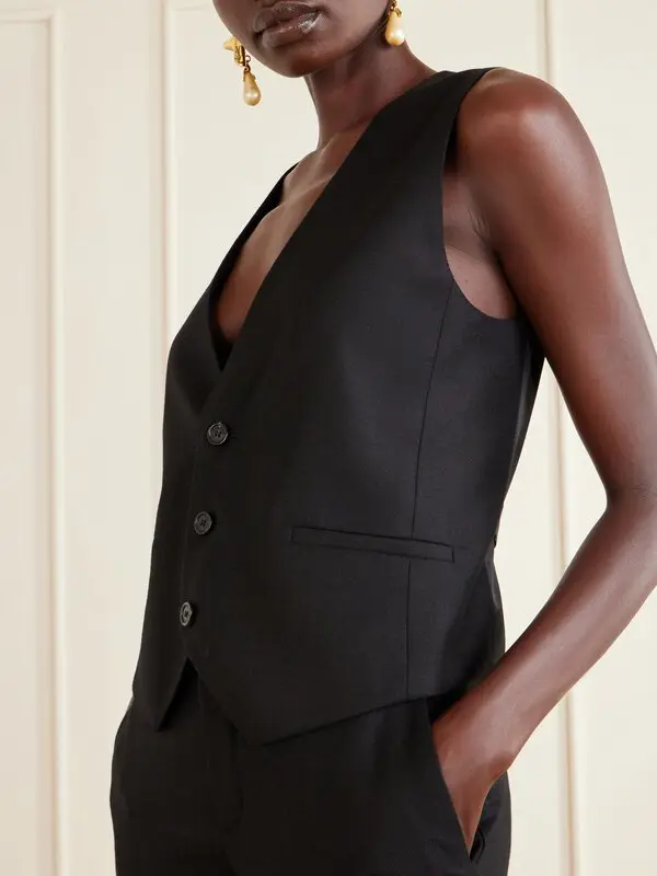Saint Laurent Cashmere Twill Gilet