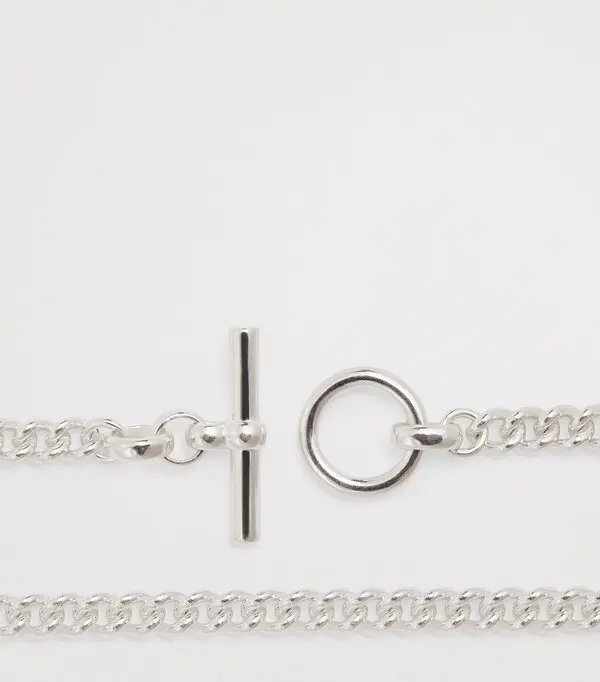 TILLY SVEAAS Sterling Giant T-bar Curb-link Chain Necklace
