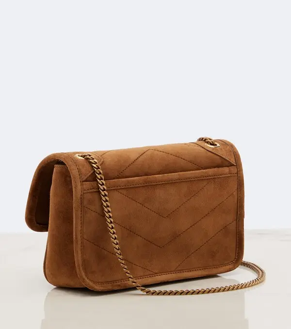 Saint Laurent Niki Mini Suede Shoulder Bag - Brown