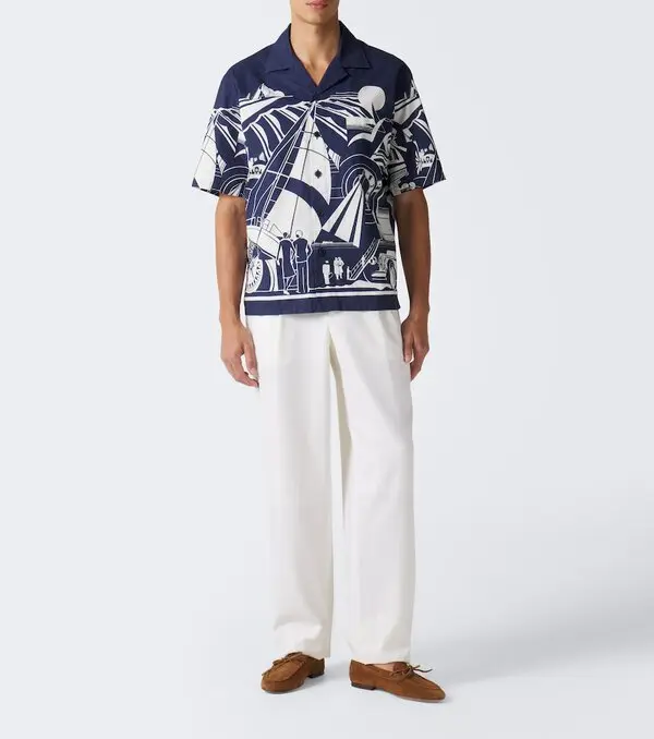 Ralph Lauren Purple Label Printed Cotton Shirt