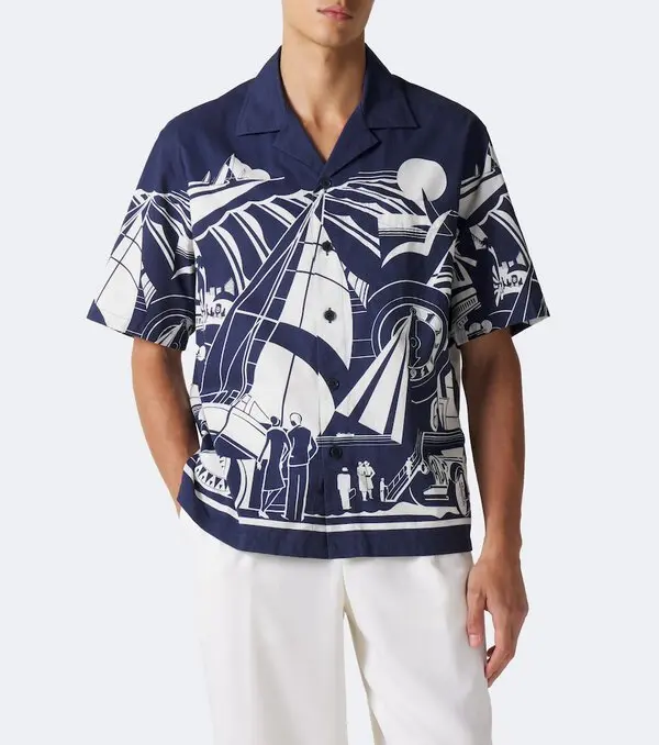 Ralph Lauren Purple Label Printed Cotton Shirt