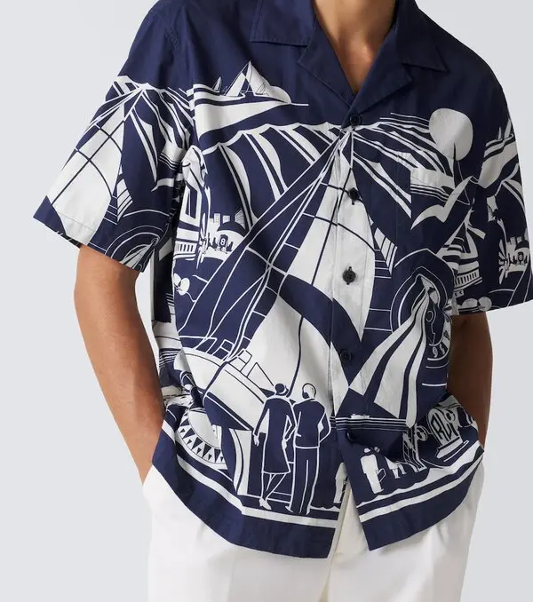 Ralph Lauren Purple Label Printed Cotton Shirt