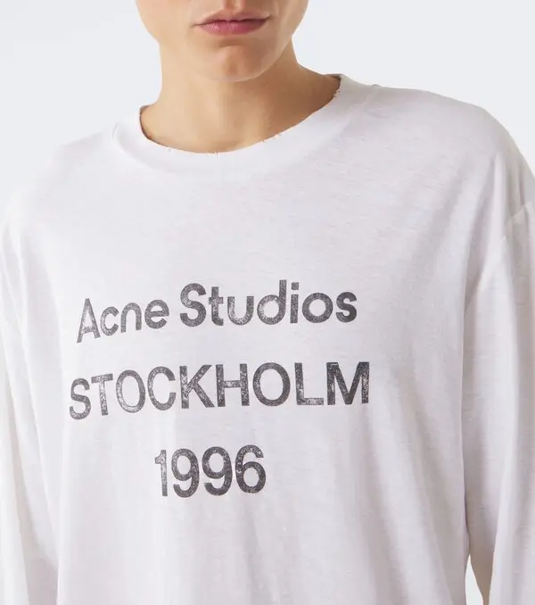 Acne Studios Logo Cotton-blend Jersey T-shirt