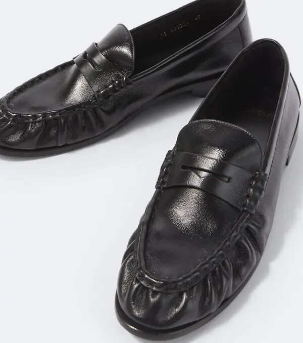 Saint Laurent Le Loafer Supple Leather Penny Loafers