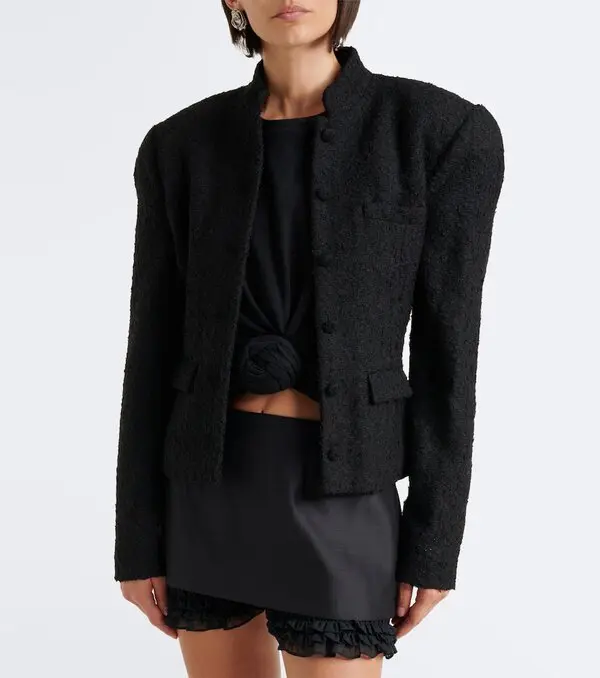 Magda Butrym Textured Bouclé Jacket - Black