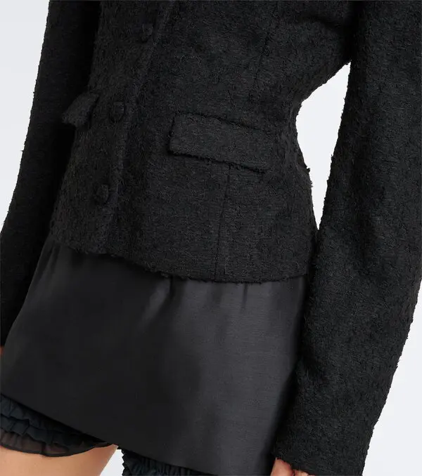 Magda Butrym Textured Bouclé Jacket - Black