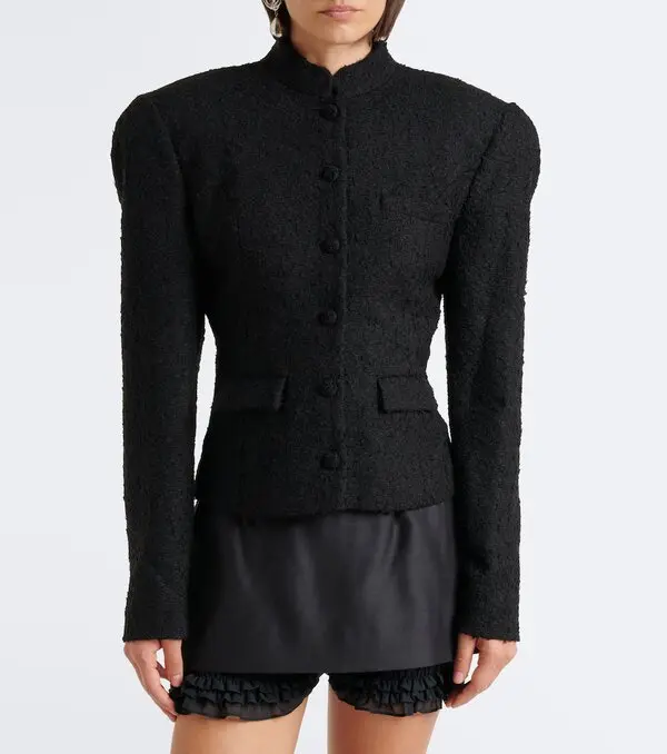 Magda Butrym Textured Bouclé Jacket - Black