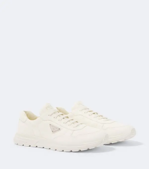 Prada Prax 2.0 Leather Sneakers - White
