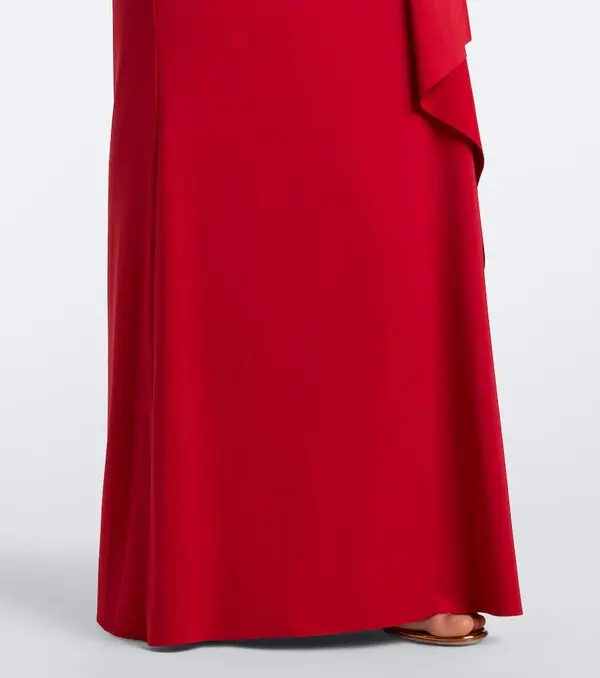 DE LA VALI Perisa Draped Jersey Maxi Dress