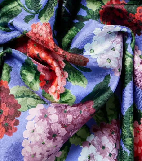 Carolina Herrera Floral Silk Twill Scarf
