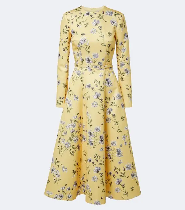 EMILIA WICKSTEAD Capucine Floral Midi Dress - Yellow