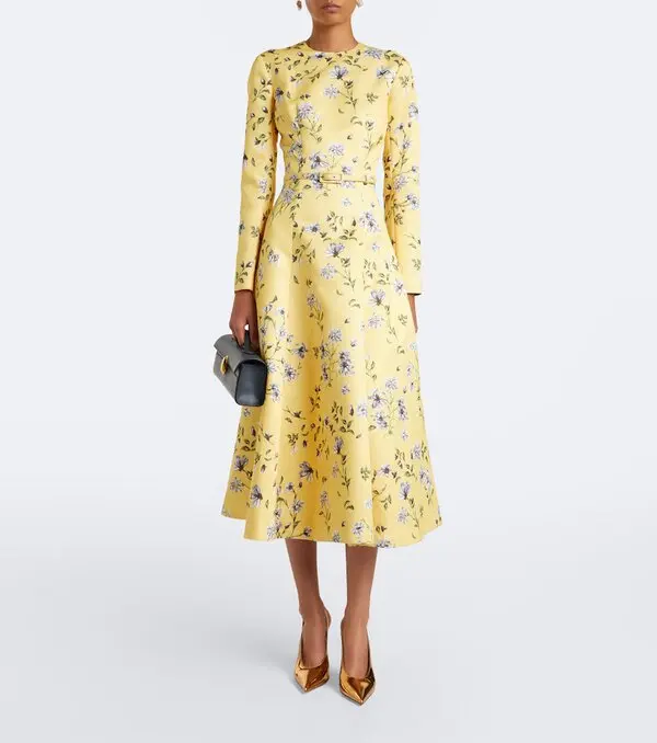 EMILIA WICKSTEAD Capucine Floral Midi Dress - Yellow
