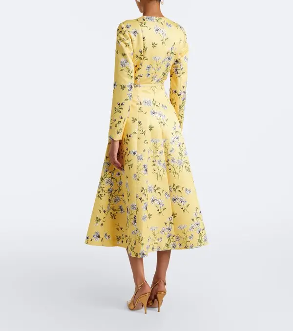 EMILIA WICKSTEAD Capucine Floral Midi Dress - Yellow