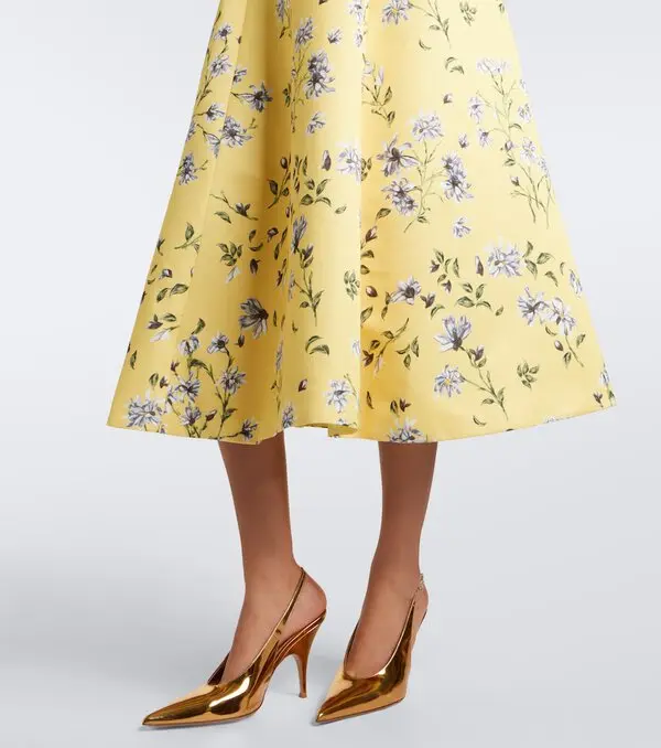 EMILIA WICKSTEAD Capucine Floral Midi Dress - Yellow