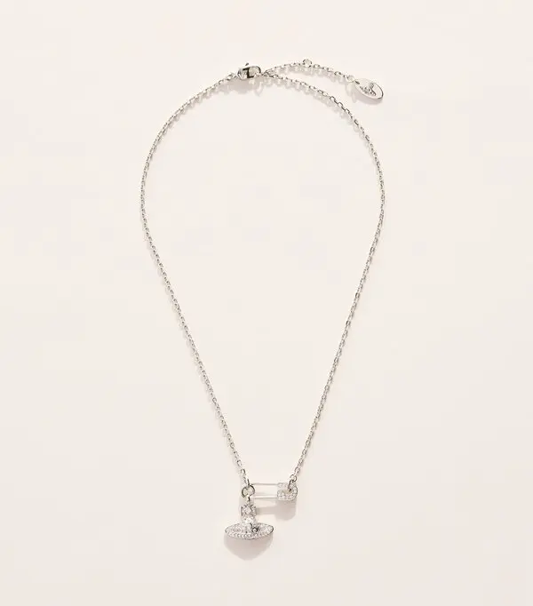 VIVIENNE WESTWOOD Lucrece Pendant Necklace With Orb And Safety Pin