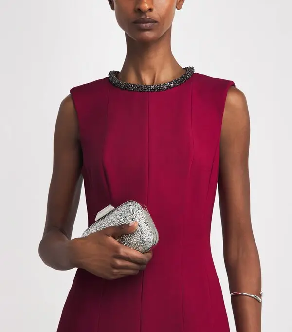 Roland Mouret Embellished Wool-silk Midi Dress