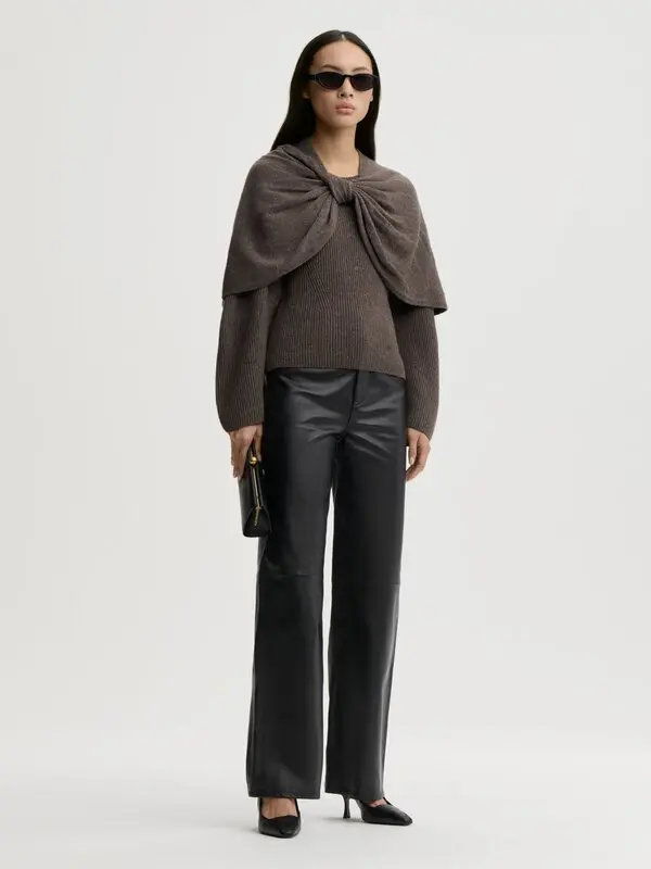 BY MALENE BIRGER Vinea Leather Trousers - Black