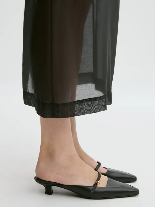 BY MALENE BIRGER Micha Leather Kitten Heel Sandals