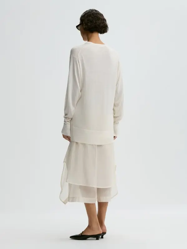 BY MALENE BIRGER Derya V-neck Sweater - Soft White