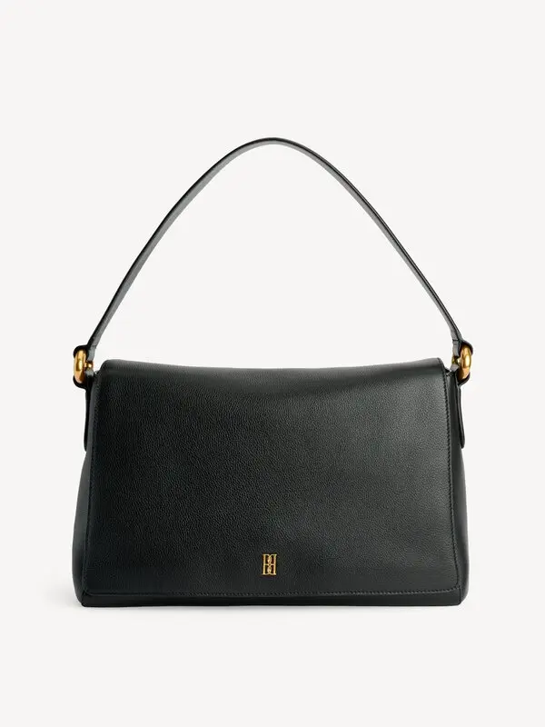 BY MALENE BIRGER Lelou Leather Shoulder Bag - Black
