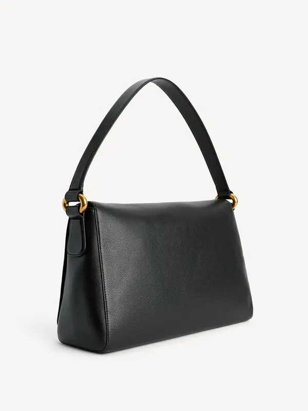 BY MALENE BIRGER Lelou Leather Shoulder Bag - Black