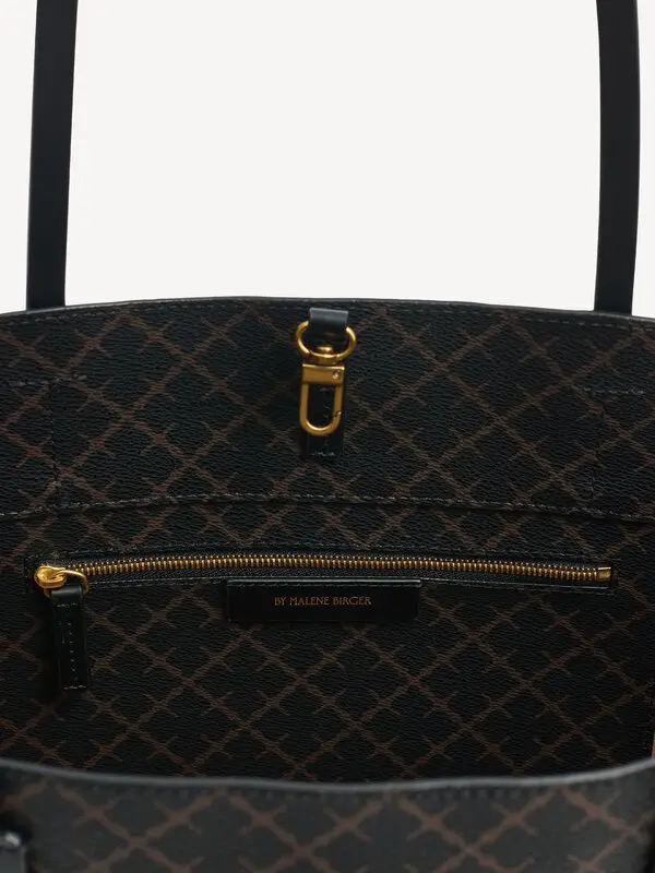 BY MALENE BIRGER Abigail Printed Tote Bag - Dark Chokolate