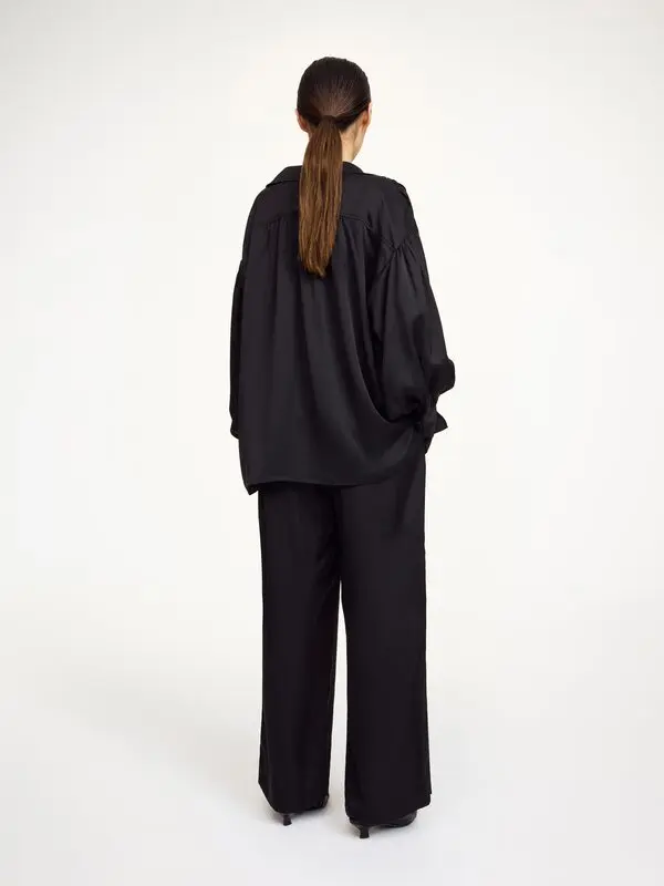 BY MALENE BIRGER Cabello Wide-leg Trousers - Black