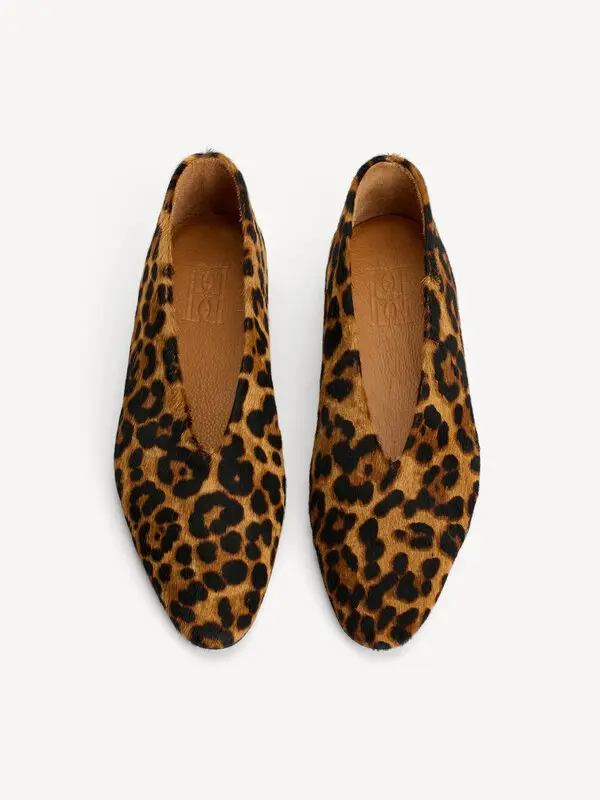 BY MALENE BIRGER Merina Print Hairy Leather Flats
