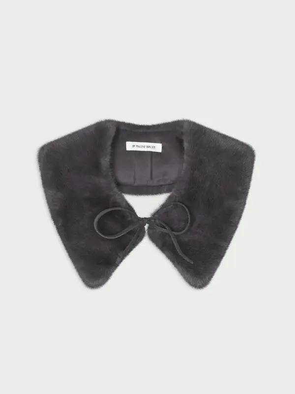 BY MALENE BIRGER Cowie Faux Fur Collar - Brushed Grey