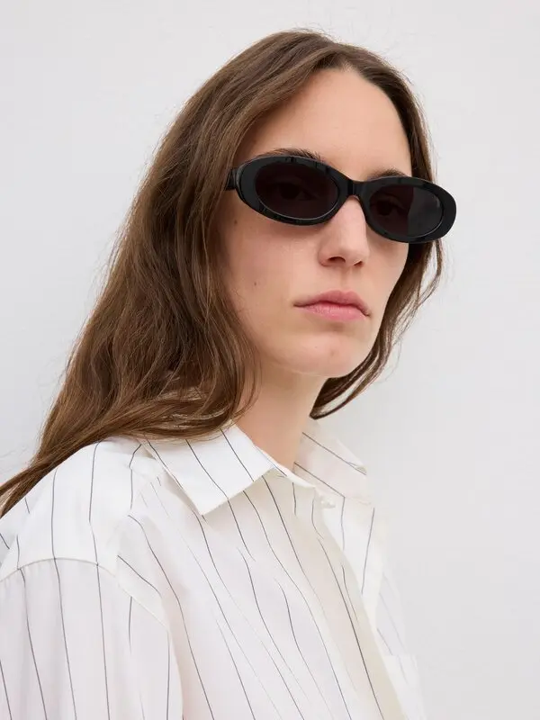 HOUSE OF DAGMAR Wide Oval Sunglasses - Black