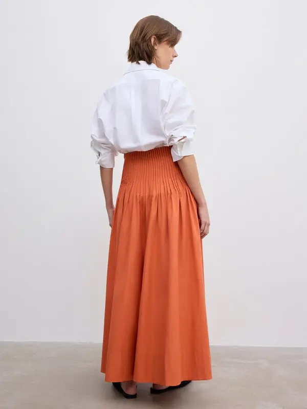 HOUSE OF DAGMAR Poplin Maxi Skirt