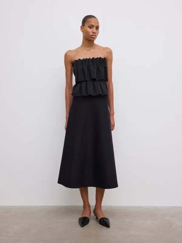 HOUSE OF DAGMAR Sculptural Tube Top - Black