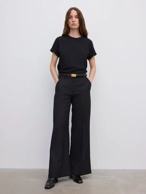 HOUSE OF DAGMAR Wide Leg Tailored Trousers
